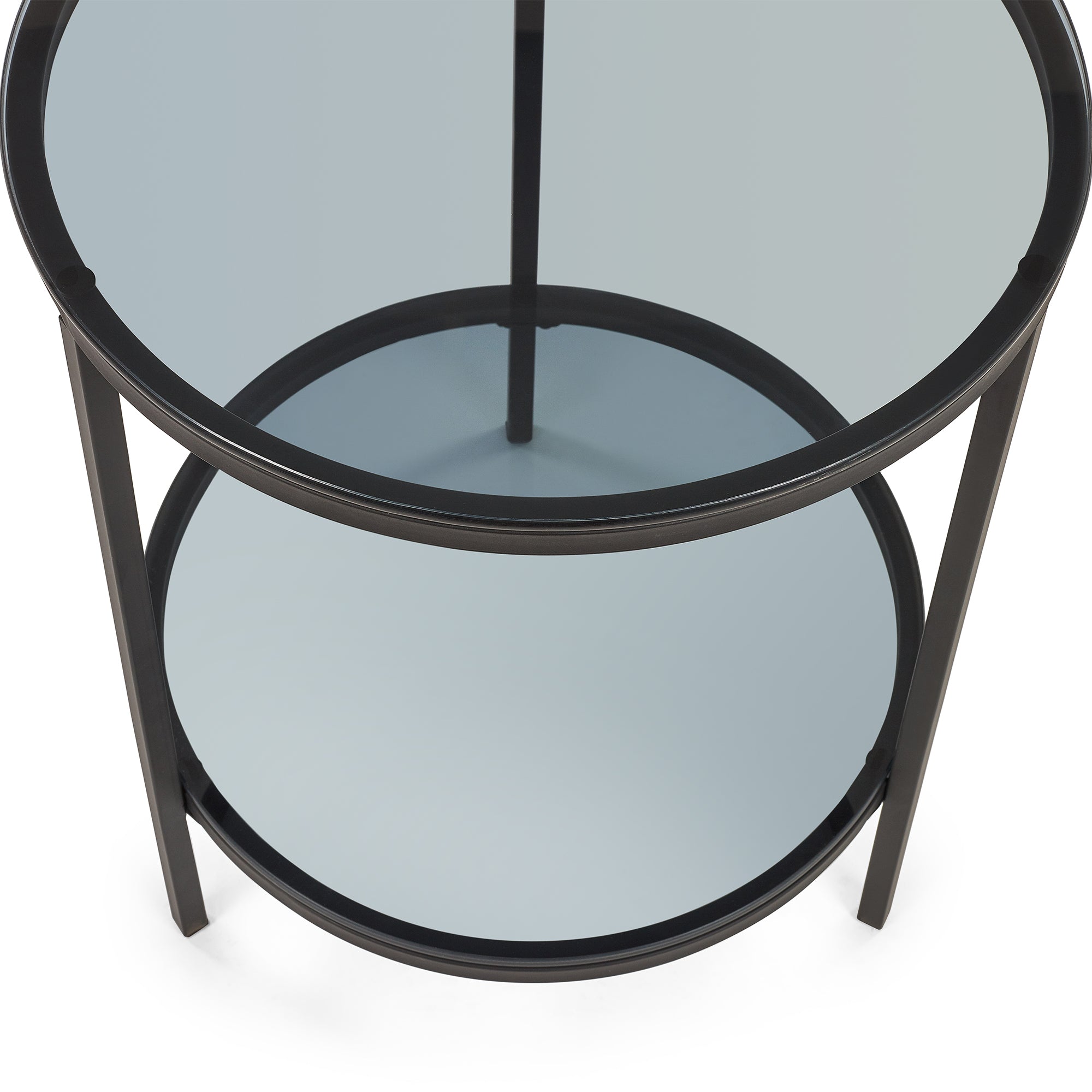 Chicago Circular Lamp Table With Shelf – Julian Bowen
